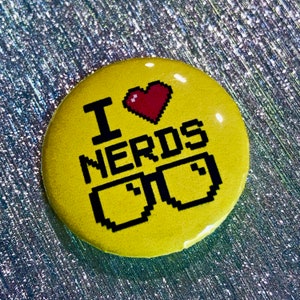 I Love Nerds With Glasses Pin - Etsy