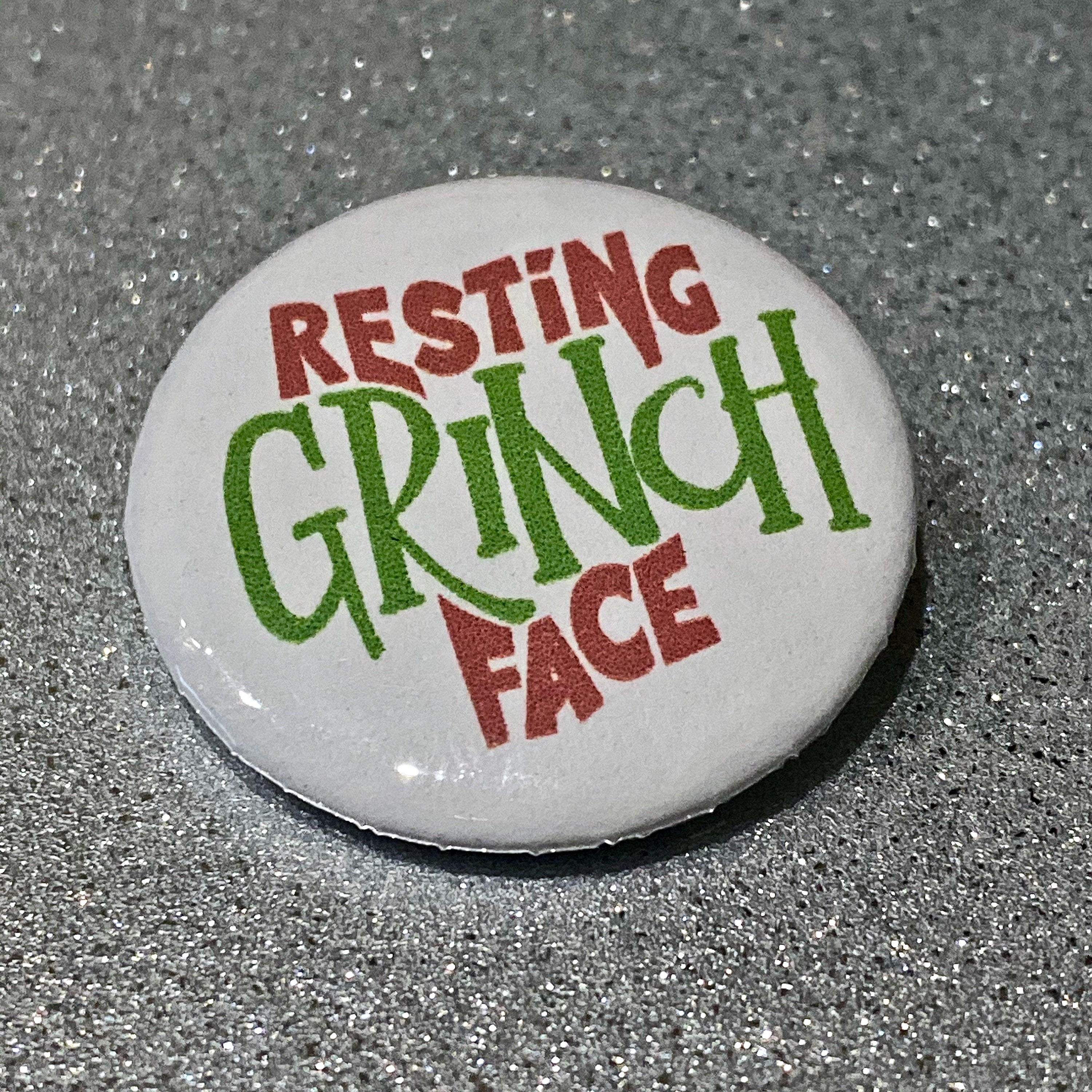 Resting Grinch Face Christmas Pin - Etsy