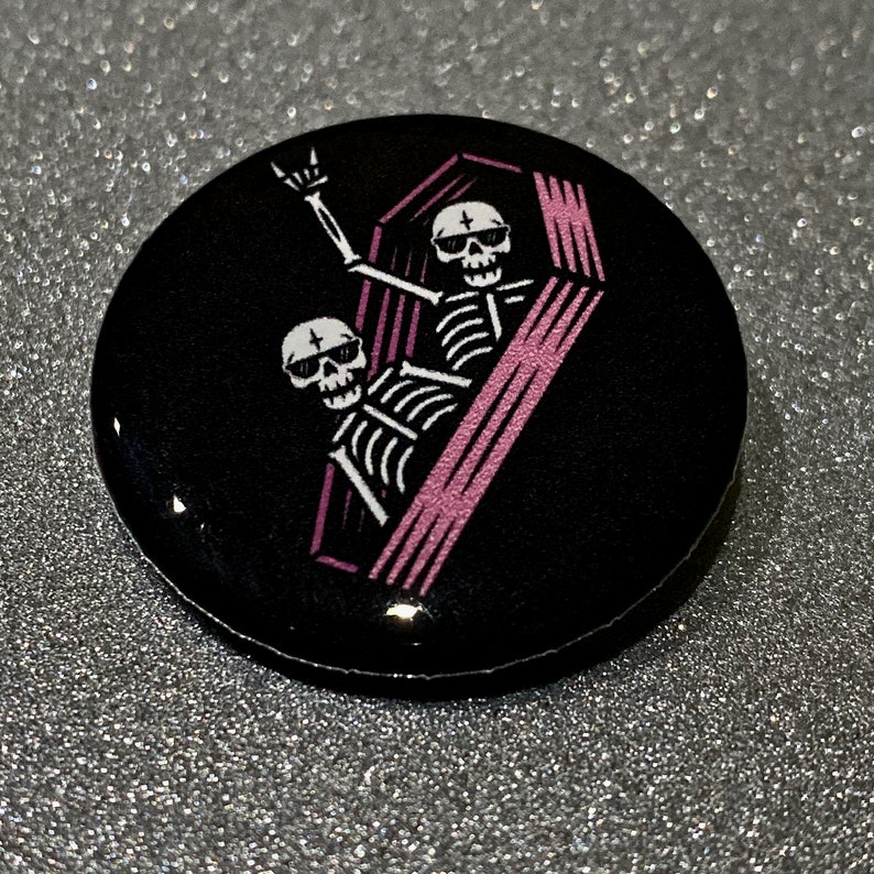 Skeleton Party Coffin Pin - Etsy
