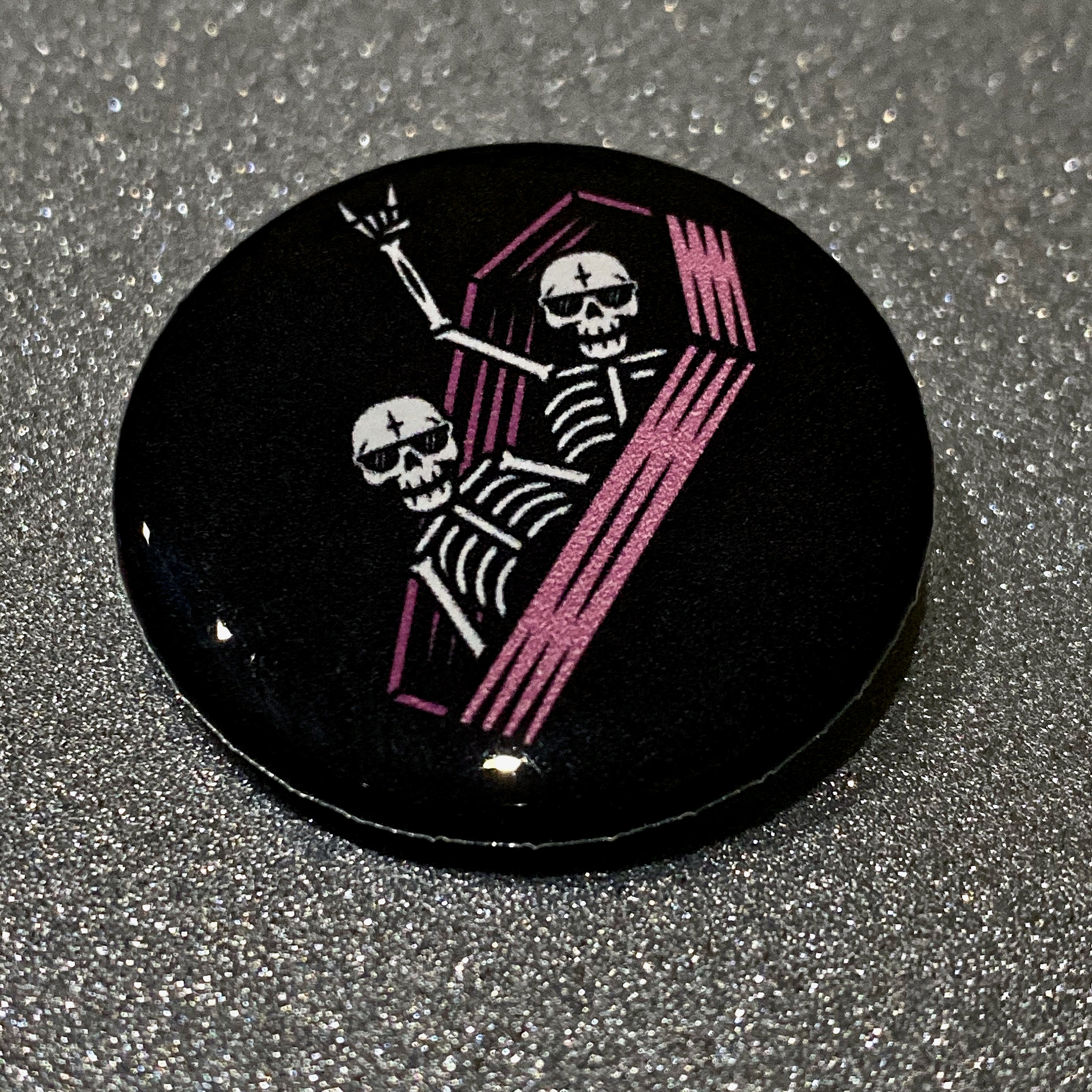 Skeleton Party Coffin Pin | Etsy