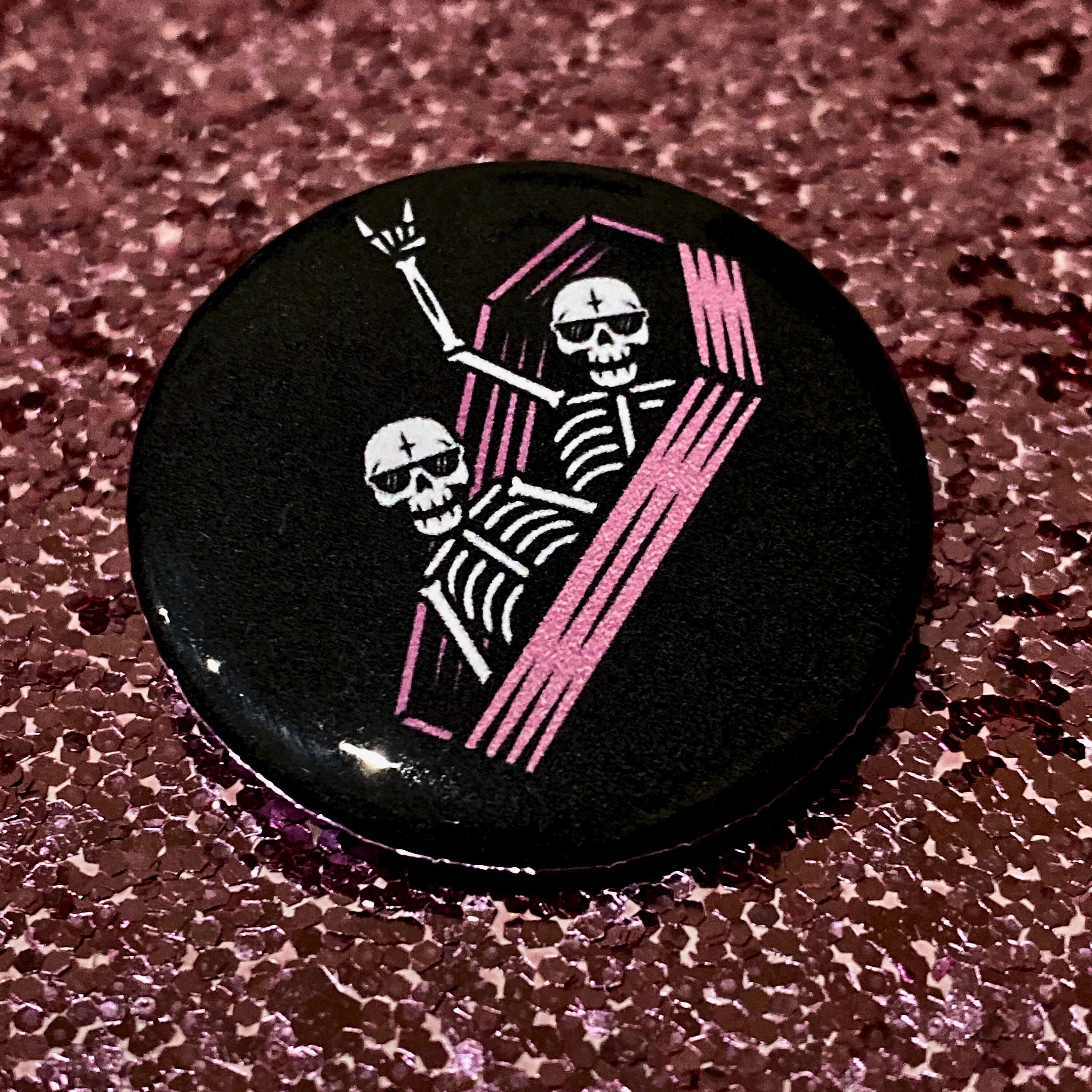 Skeleton Party Coffin Pin - Etsy