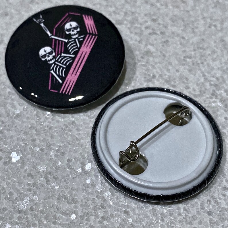 Skeleton Party Coffin Pin | Etsy