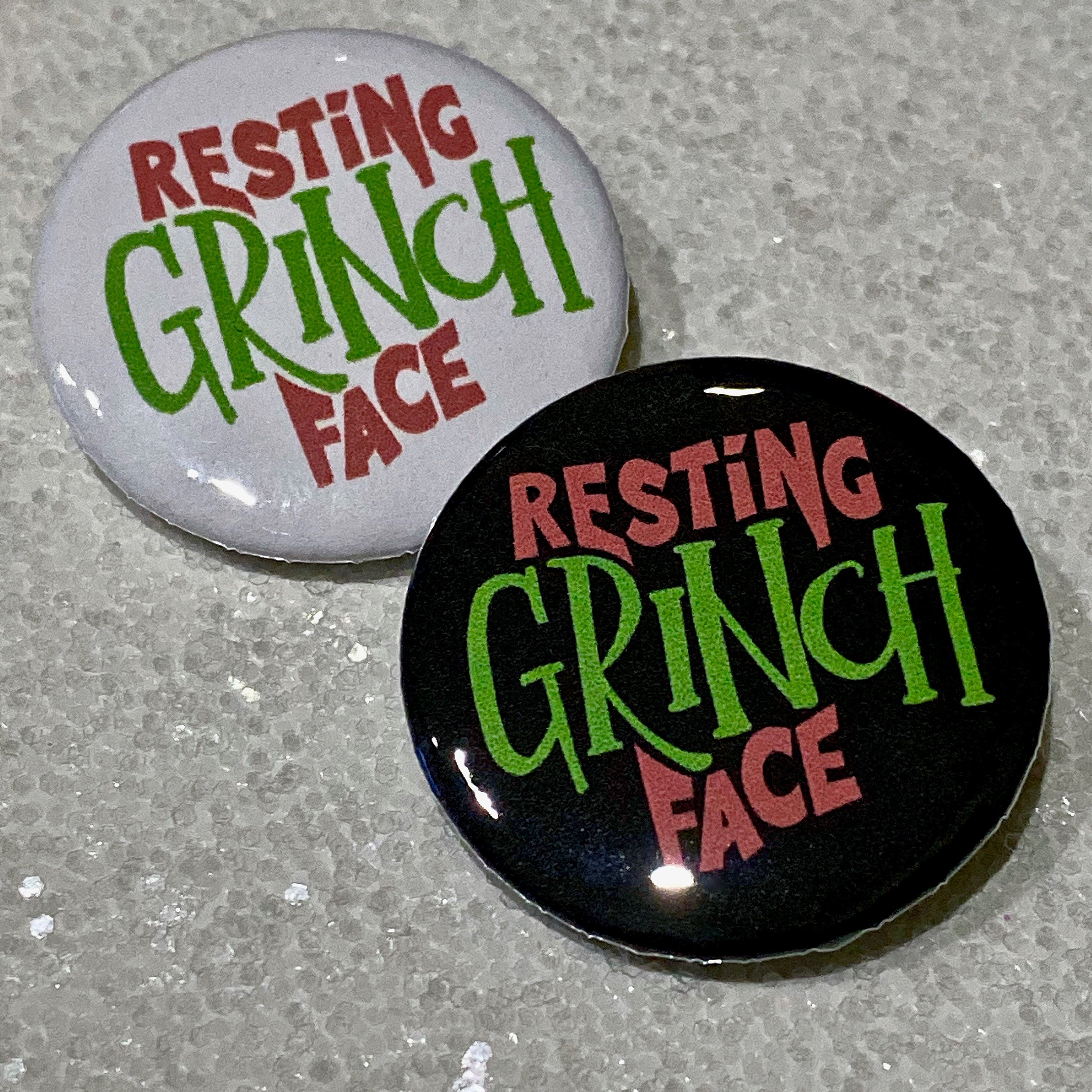Resting Grinch Face Christmas Pin - Etsy