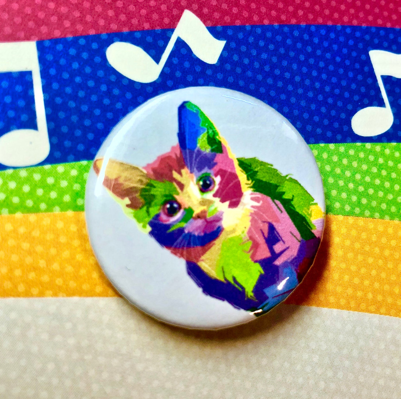 Retro Cat Pin | Etsy
