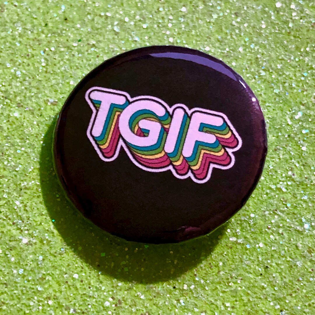Retro TGIF Pin - Etsy