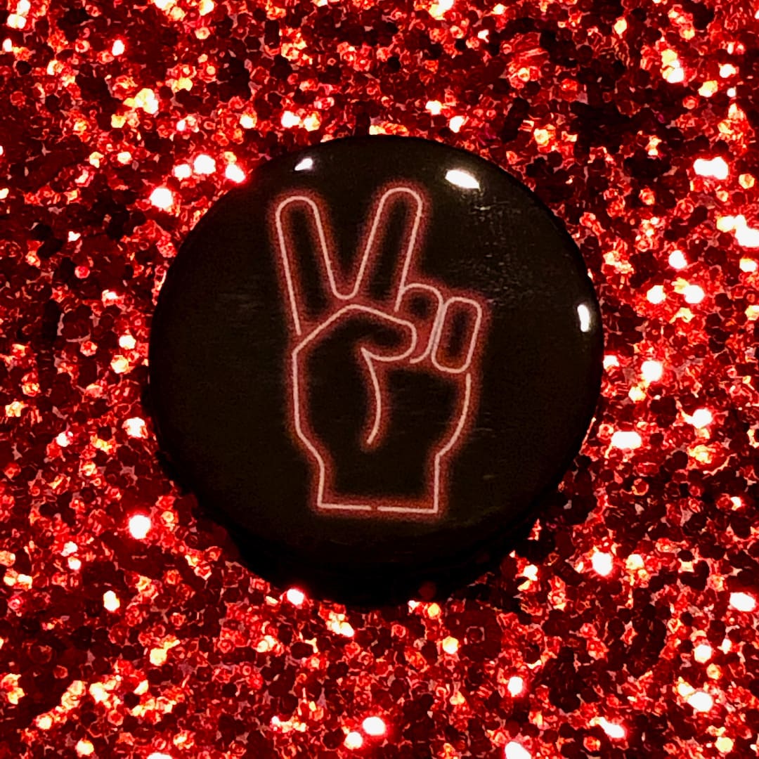 Peace, Love, and Neon Pin - Etsy