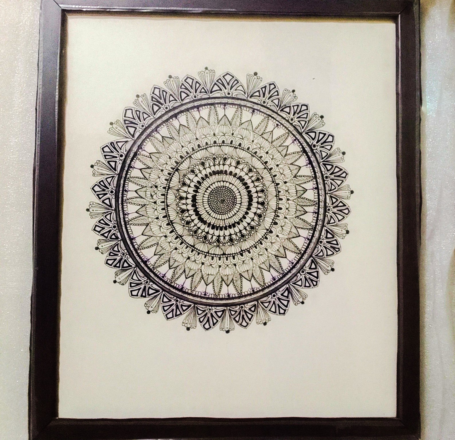 Mandala off Centre Frame. Mandala Frame. Wall Hanging Wall Decor Wall ...