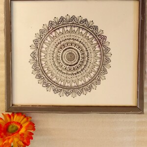 Mandala off Centre Frame. Mandala Frame. Wall Hanging Wall Decor Wall ...