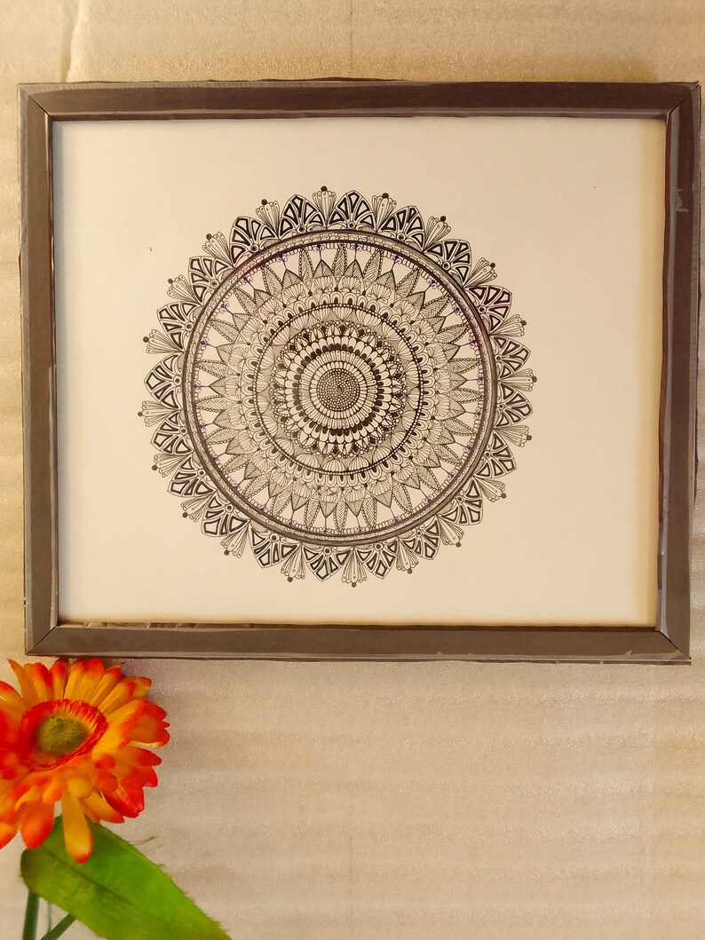Mandala off Centre Frame. Mandala Frame. Wall Hanging Wall Decor Wall ...