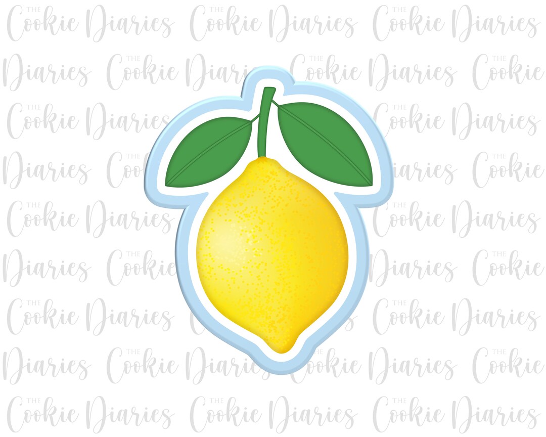 Lemon With Leaves 2 Cookie Cutter - Etsy