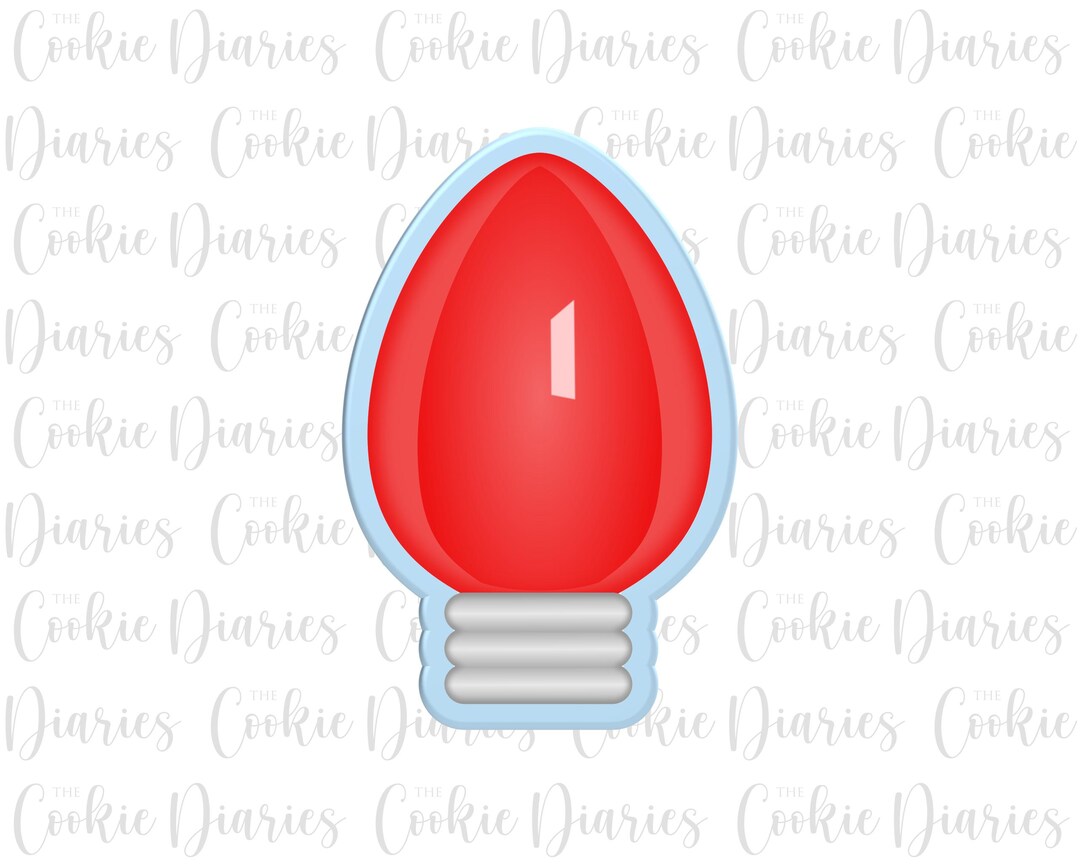 Christmas/holiday Light Bulb Cookie Cutter - Etsy