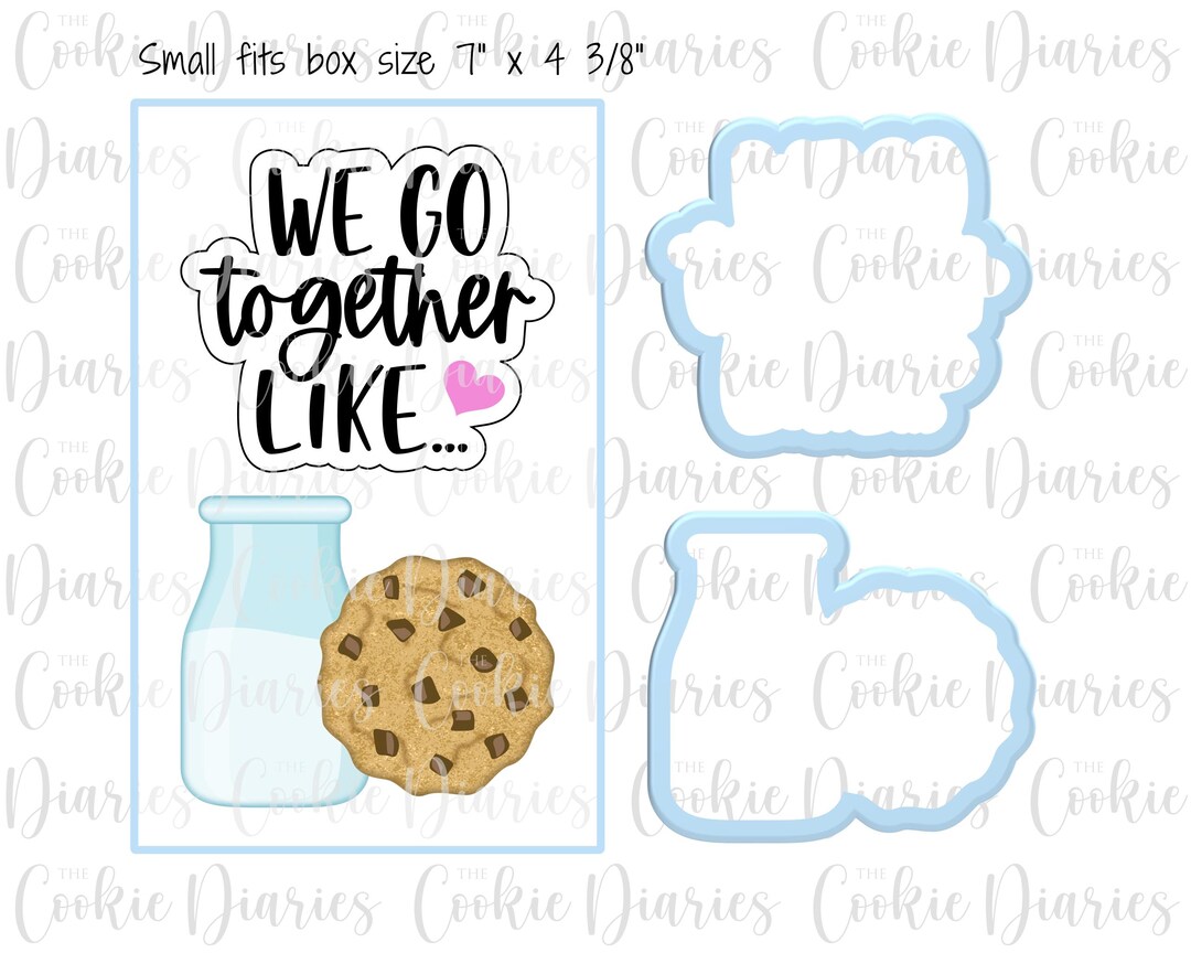 We Go Together Like Milk and Cookies Cookie Cutter Set - Etsy