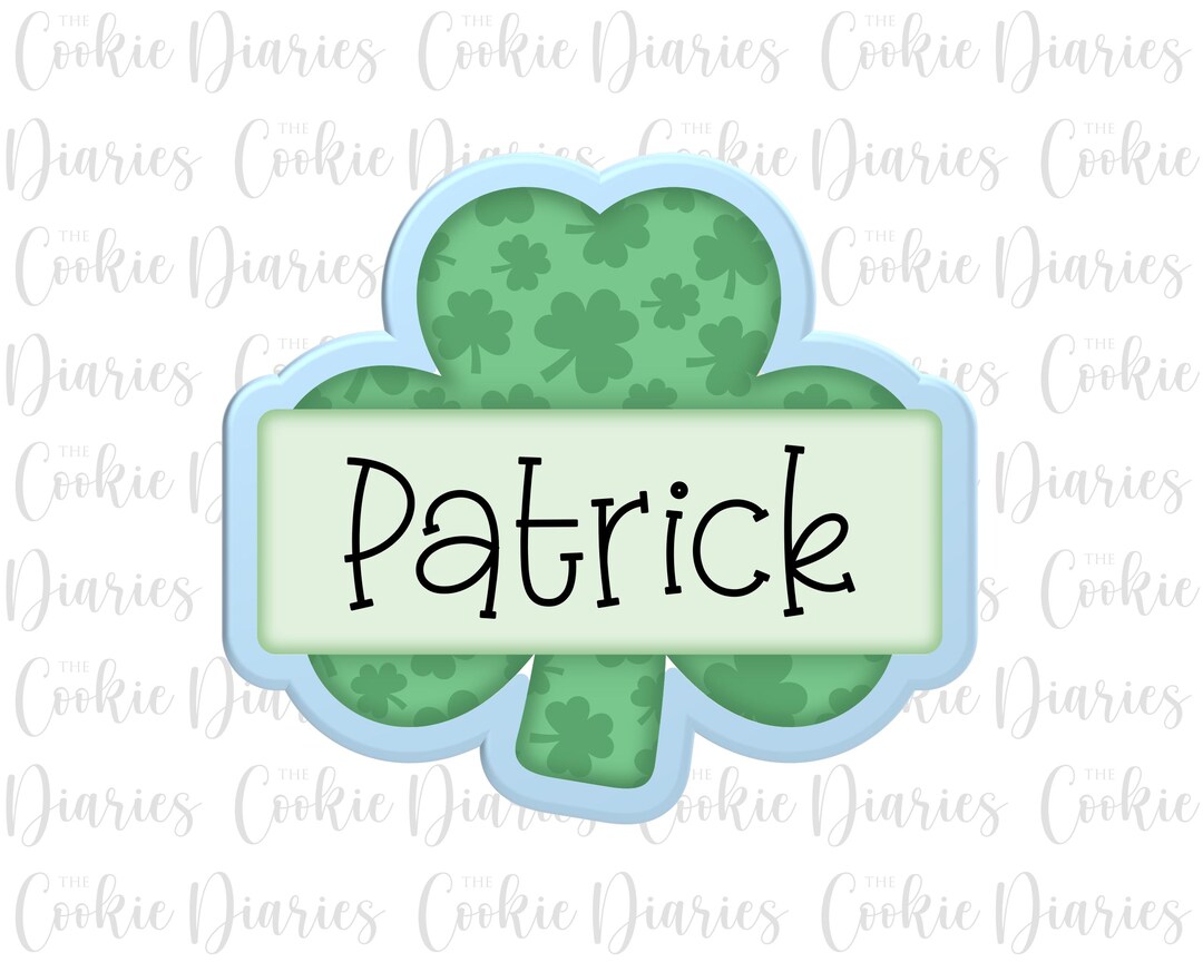 Shamrock Name Plaque Cookie Cutter - Etsy