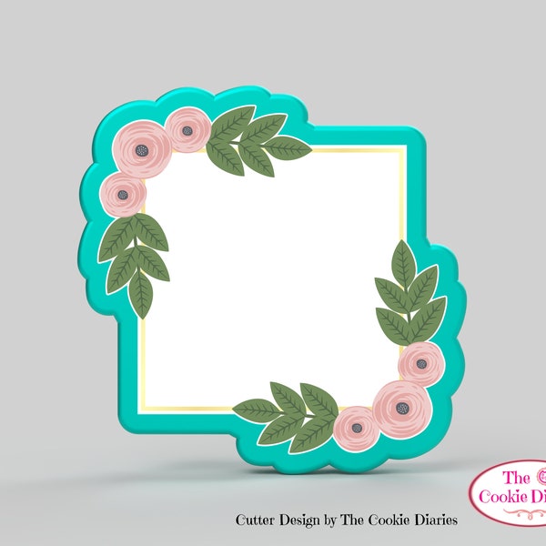 Floral Plaque Cookie Cutter - Etsy