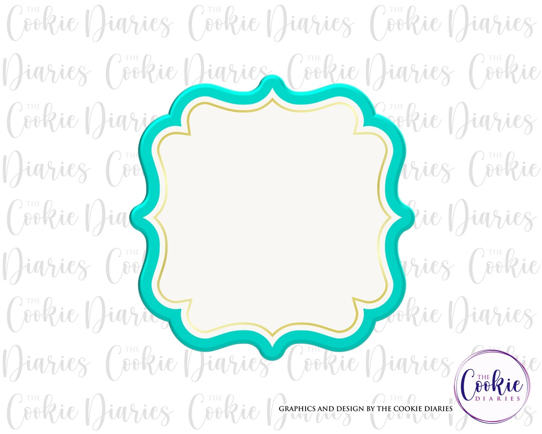 Fancy Square Plaque Cookie Cutter - Etsy