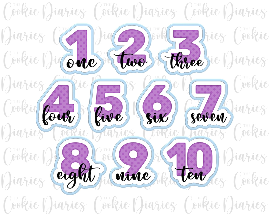 Lettered Number Cookie Cutter Set - Etsy