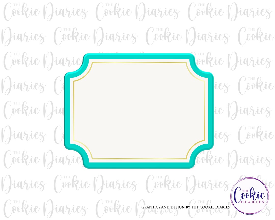 Notched Rectangle 1 Plaque Cookie Cutter - Etsy