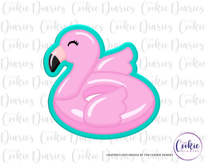 Flamingo Pool Float 2 Cookie Cutter - Etsy