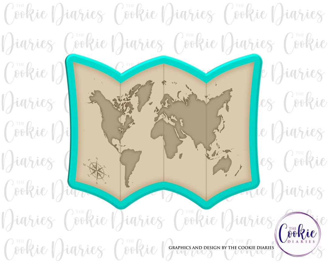 Folded Map Cookie Cutter - Etsy