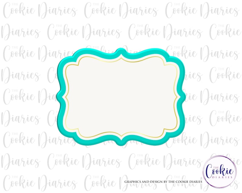 Fancy Rectangle Plaque Cookie Cutter - Etsy