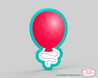 Balloon Bouquet Cookie Cutter, Balloons With Strings Cookie Cutter ...