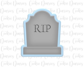 Headstone 2 3D Printed Halloween Cookie Cutter Horror Gravestone Grave ...