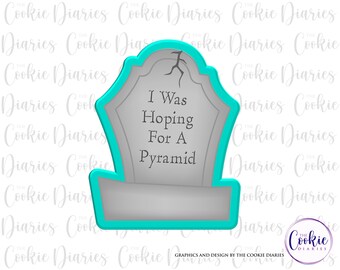 Headstone 2 3D Printed Halloween Cookie Cutter Horror Gravestone Grave ...