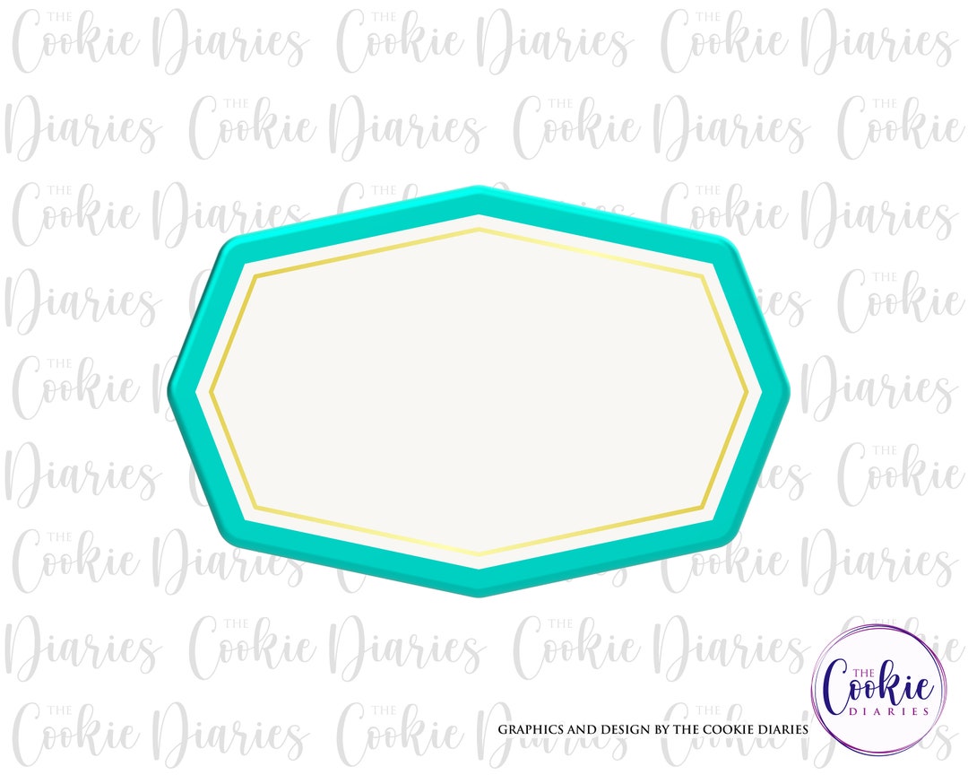 Elongated Octagon 2 Plaque Cookie Cutter - Etsy