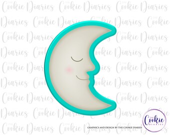 Moon With Man 101 Cookie Cutter - Etsy