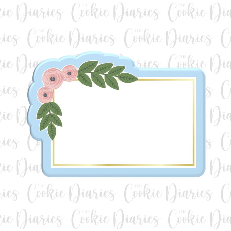 Floral Plaque Cookie Cutter - Etsy