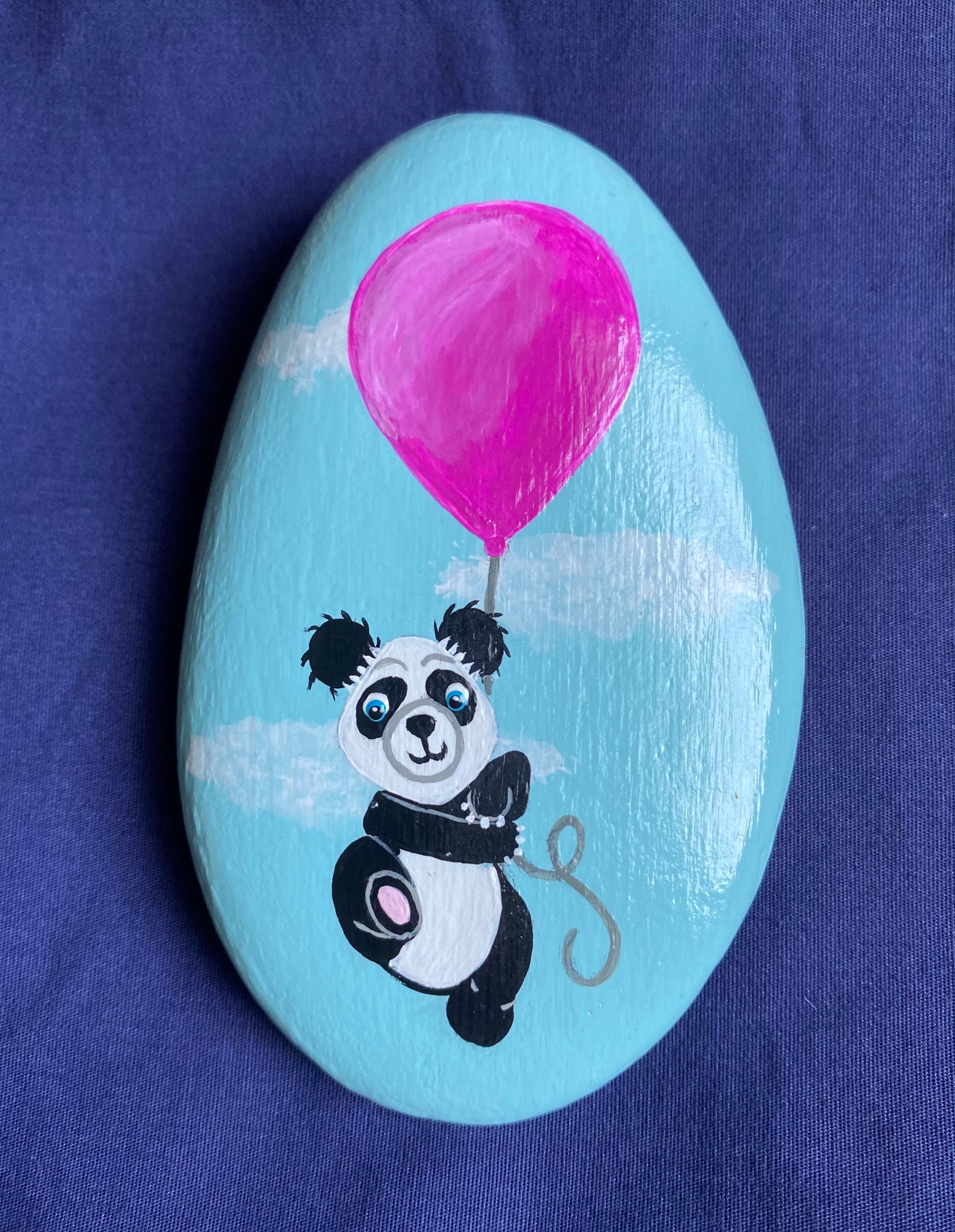 Panda Bear Painted Rock Animal Painted Stone Pandas - Etsy