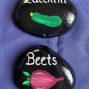 Vegetable Garden Painted Rocks Fruit Painted Stones - Etsy