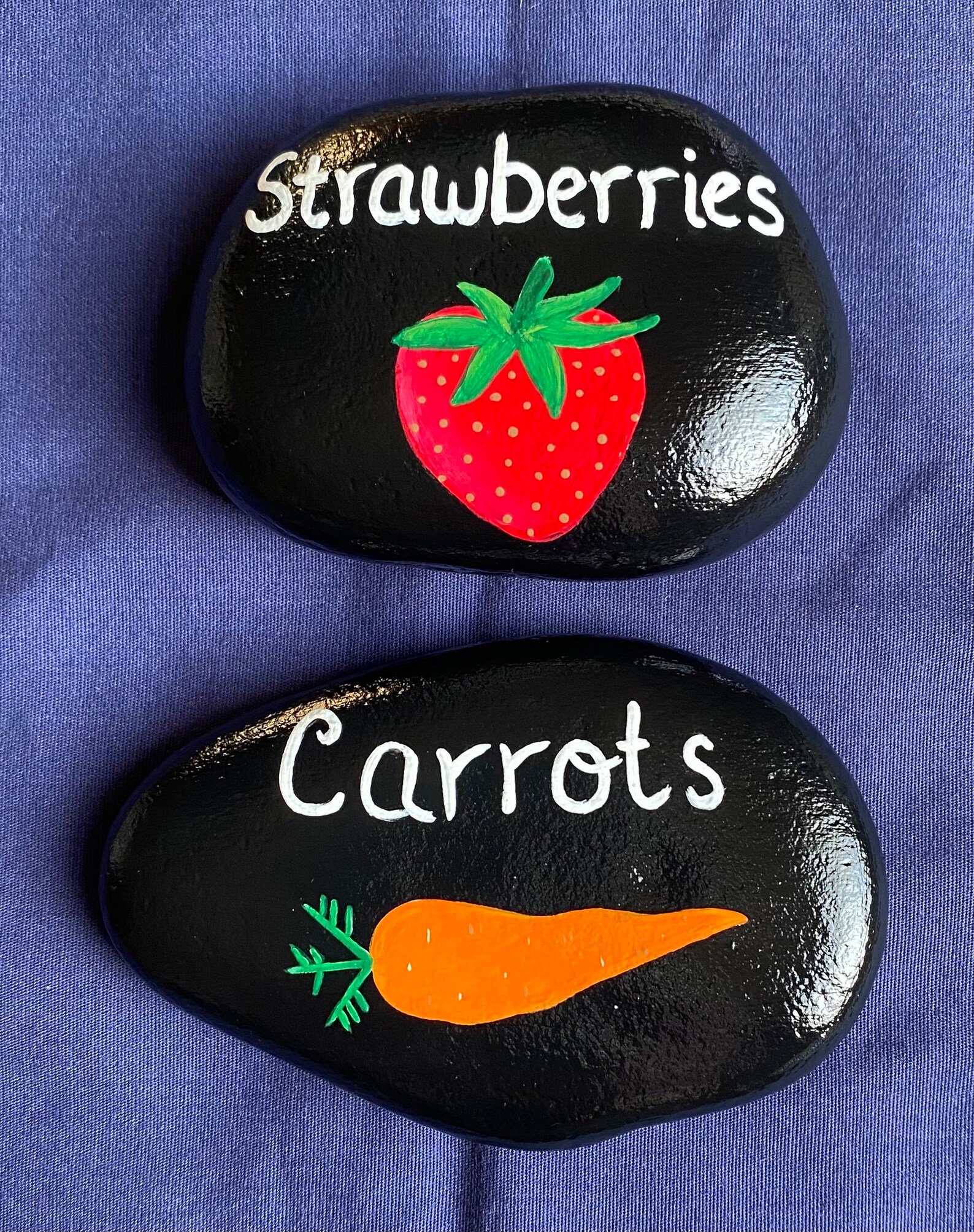 Vegetable Garden Painted Rocks Fruit Painted Stones - Etsy