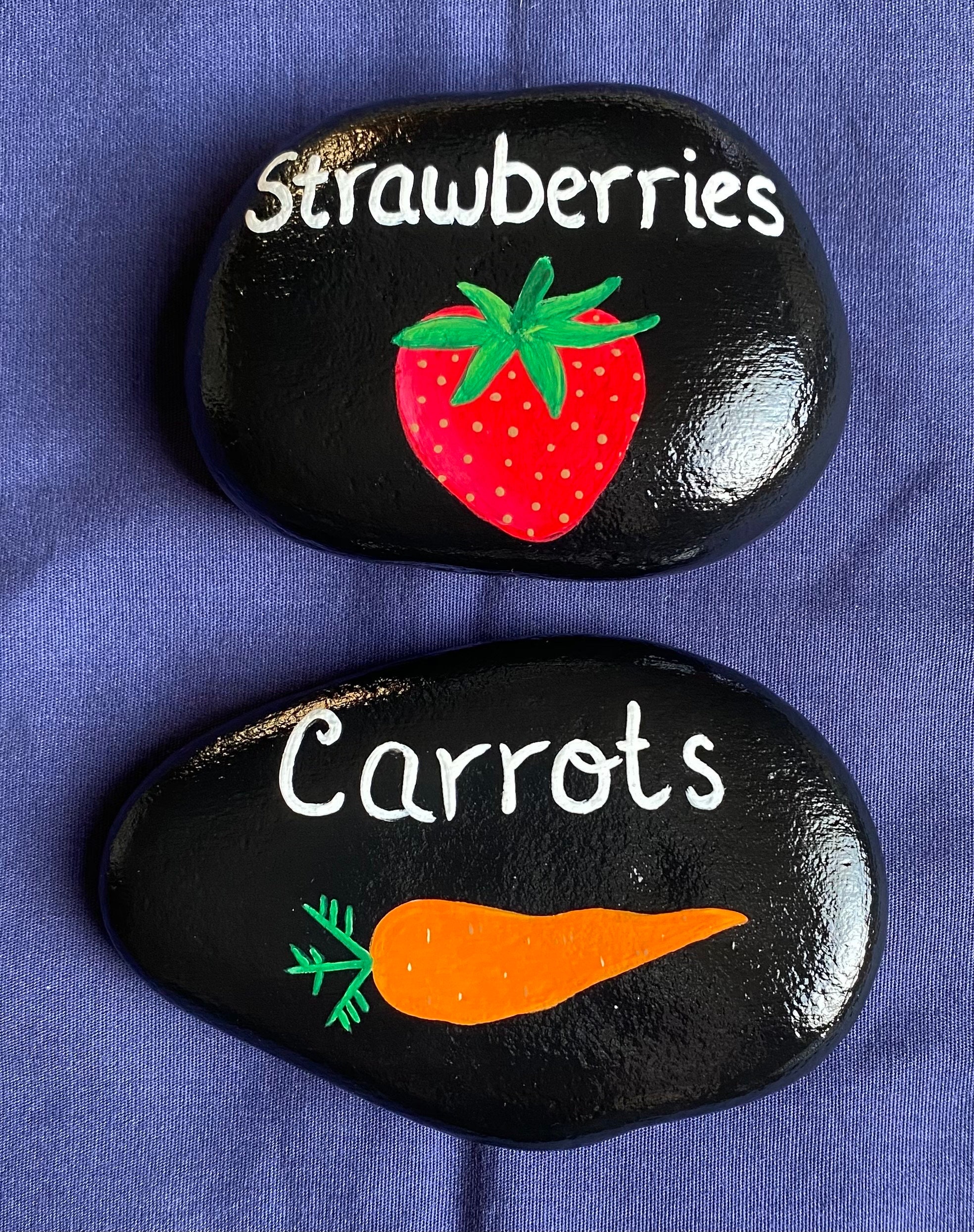 Vegetable Garden Painted Rocks Fruit Painted Stones - Etsy
