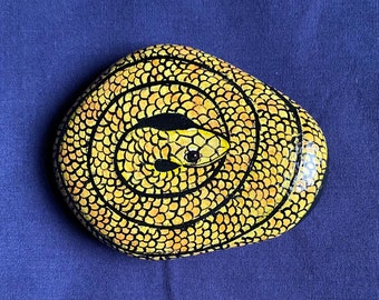 Snake Painted Rock | Etsy