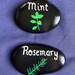 Herb Garden Painted Rocks, Herb Painted Stones, Garden Markers, Herbs ...