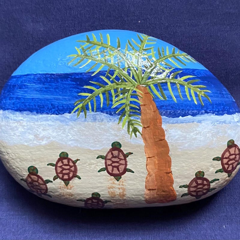 Painted Rock Turtle - Etsy