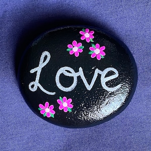 Love, Hope, Faith, Painted Rocks, Word Painted Stones, Set of 3 ...