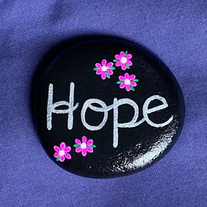 Love, Hope, Faith, Painted Rocks, Word Painted Stones, Set of 3 ...