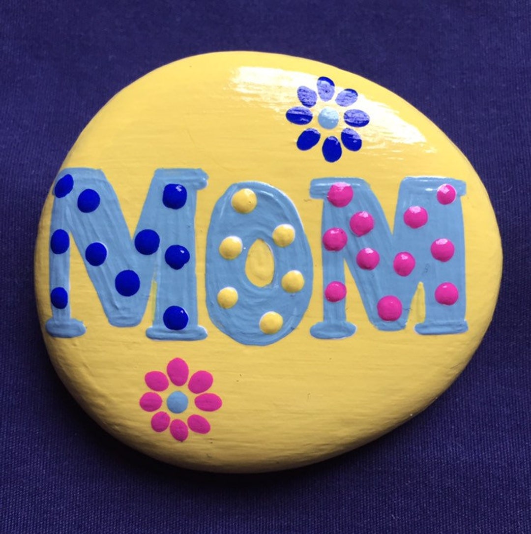 Mom Painted Rock, Mother Painted Stone, Home Decor and Gifts - Etsy