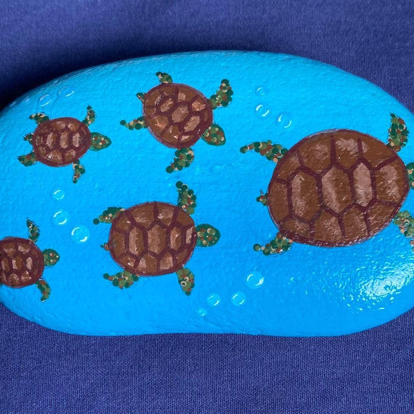 Painted Turtle Rock - Etsy