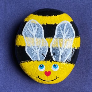 Bee Painted Rock, Bumblebee Painted Stone, Bees Home Decor and Gifts - Etsy