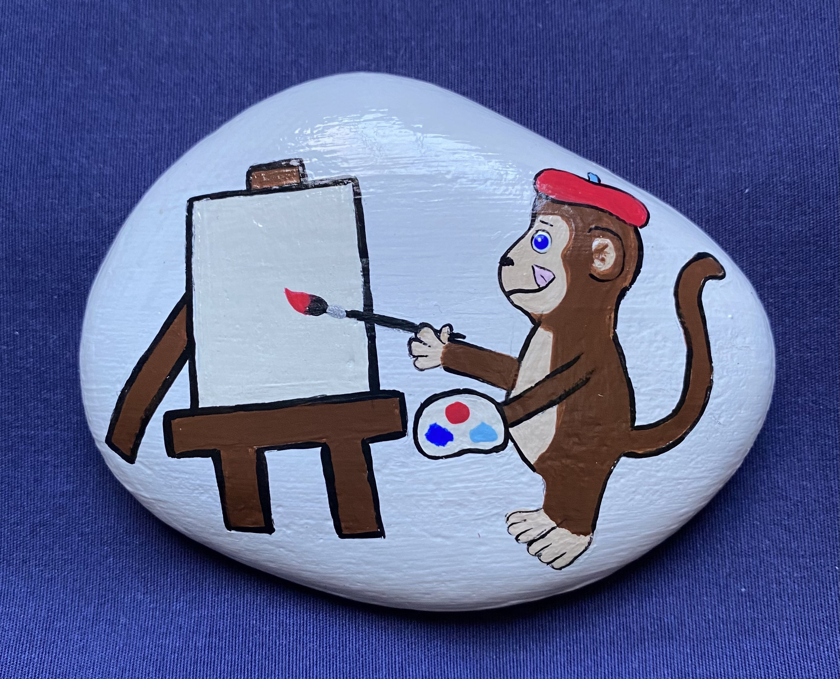 Monkey Painted Rock Animal Painted Stone Artist Monkeys - Etsy