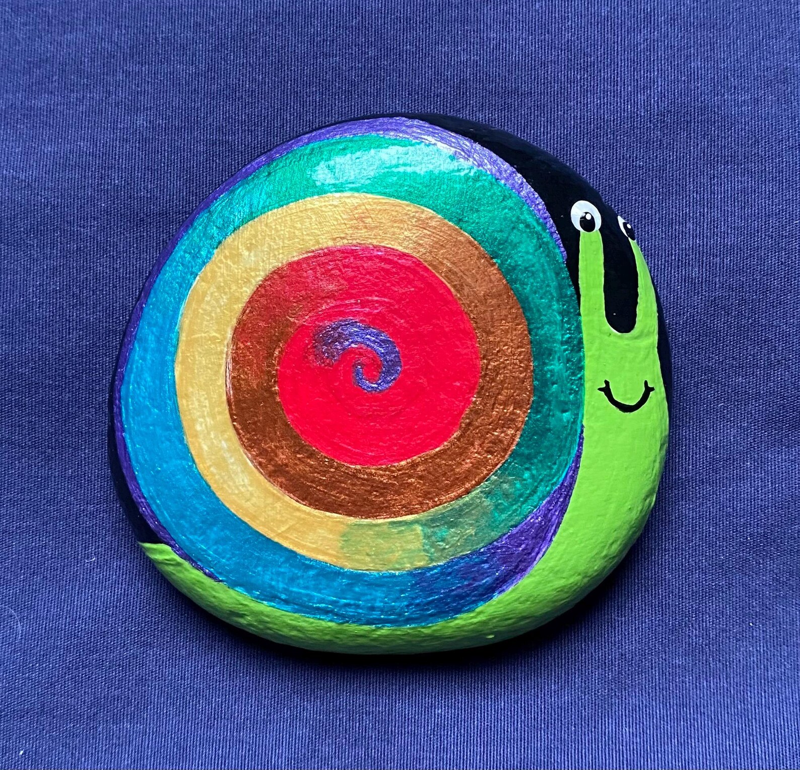 Snail Painted Rock, Snails Painted Stone, Rainbow Decor and Gifts - Etsy