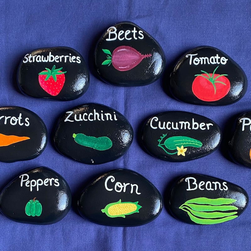 Vegetable Garden Rocks - Etsy