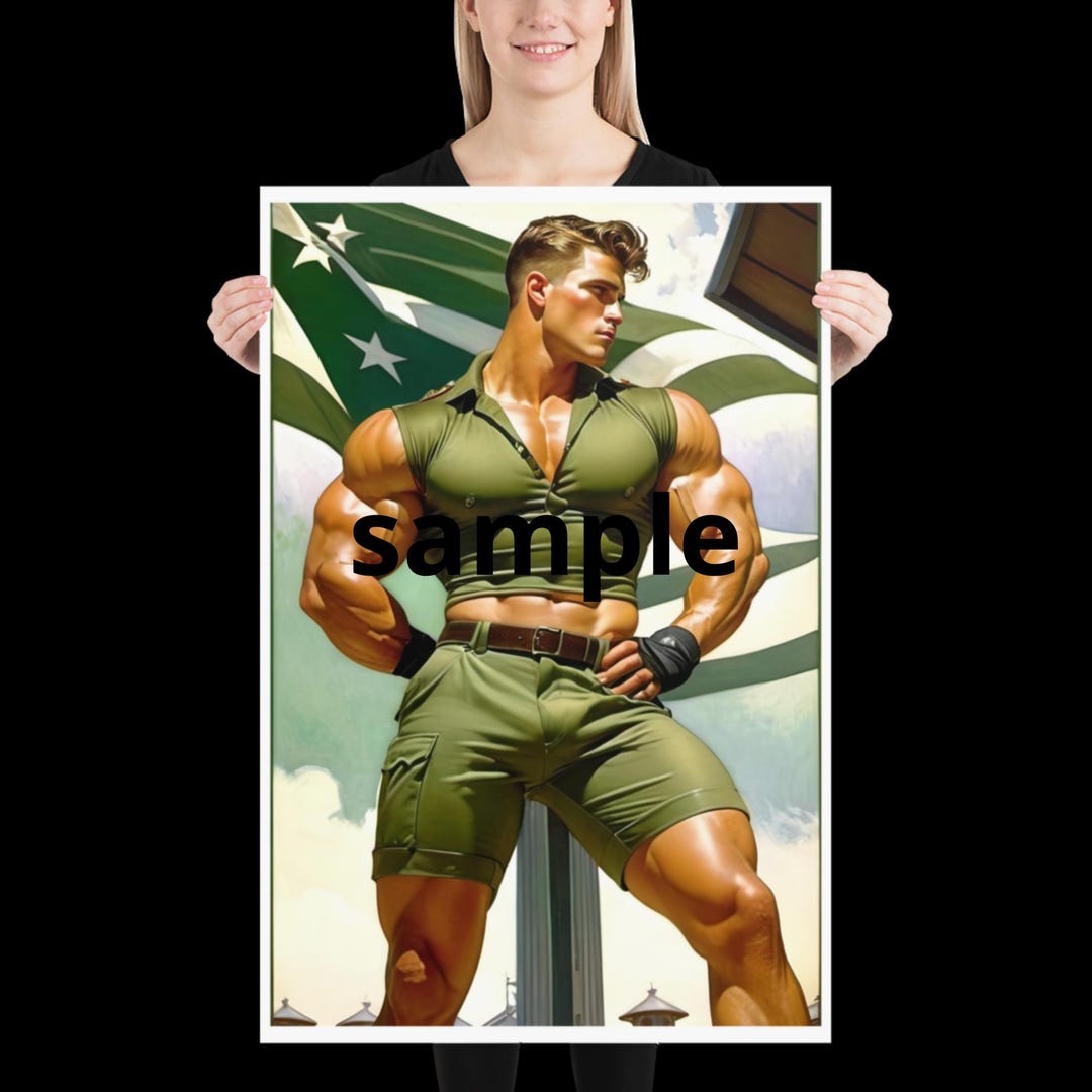 Fighting Hunk Poster - Etsy