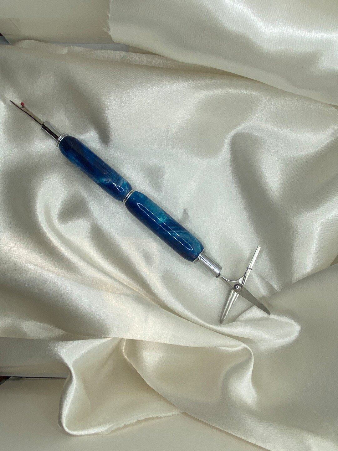 Seam Ripper and Scissors in Chrome With Blue and Purple Mermaids ...