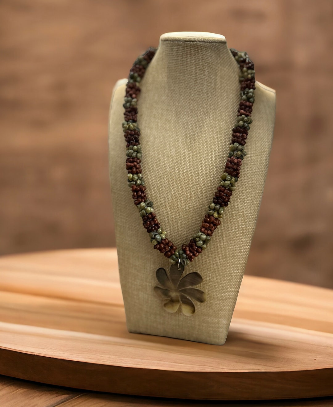 Brown & Green Mongo Shells Mother of Pearl Tiare Flower - Etsy