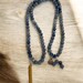 Bamboo Breath Straw Necklace Blue Orange White 6mm - Etsy