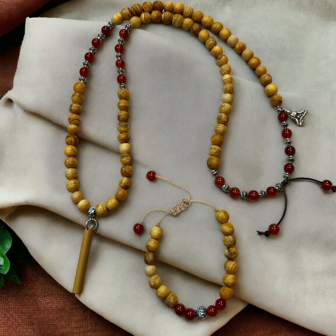 Handmade Bamboo Breath Straw Carnelian Palo Santo Set - Etsy